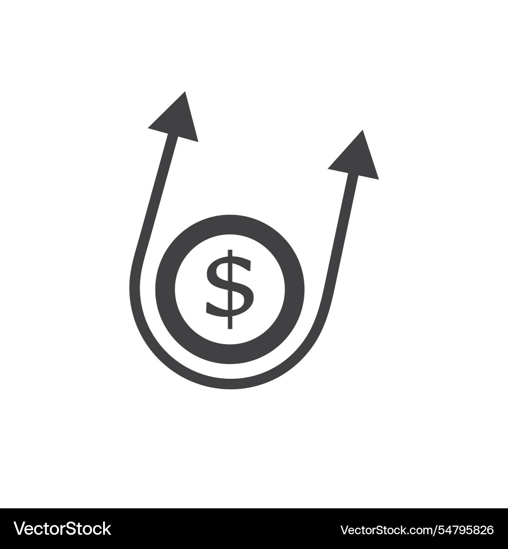 Earning grow statistic icon element design Vector Image