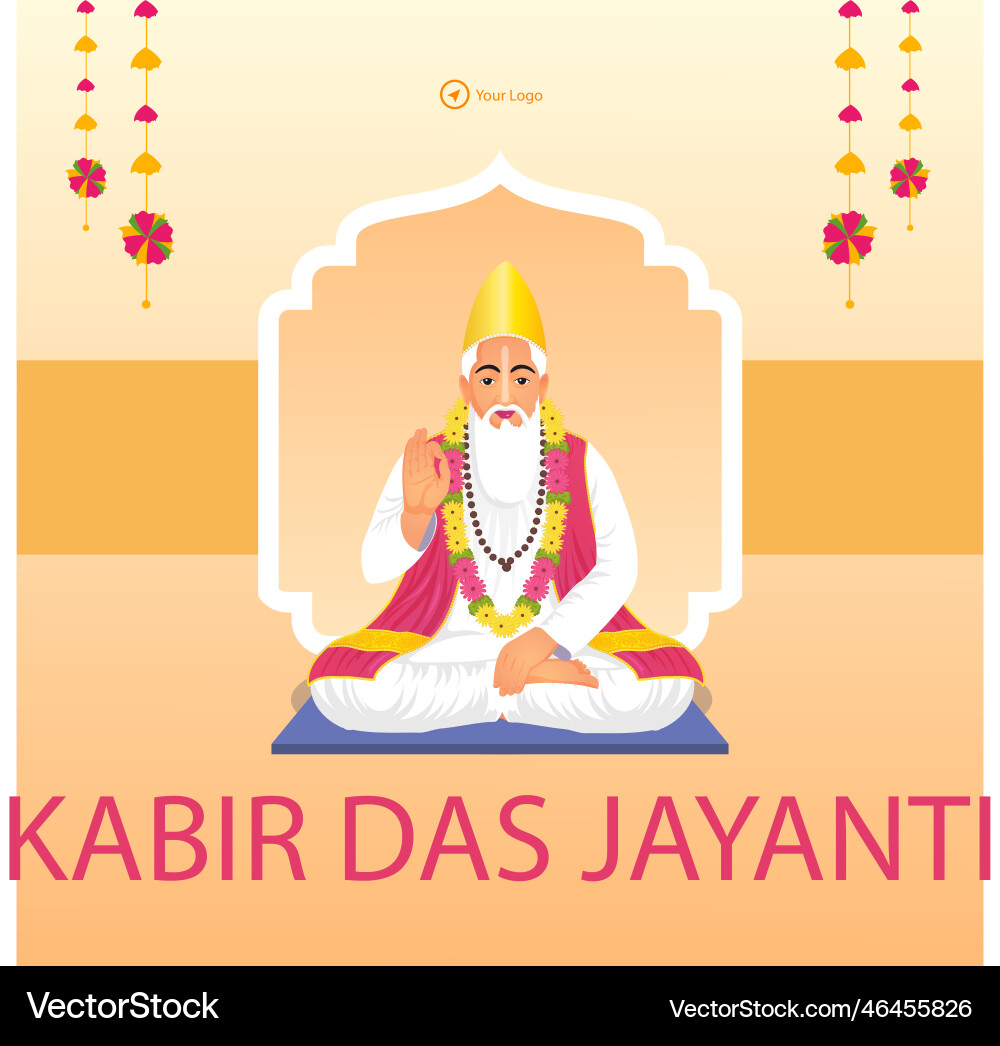 Happy kabir das jayanti banner design Royalty Free Vector