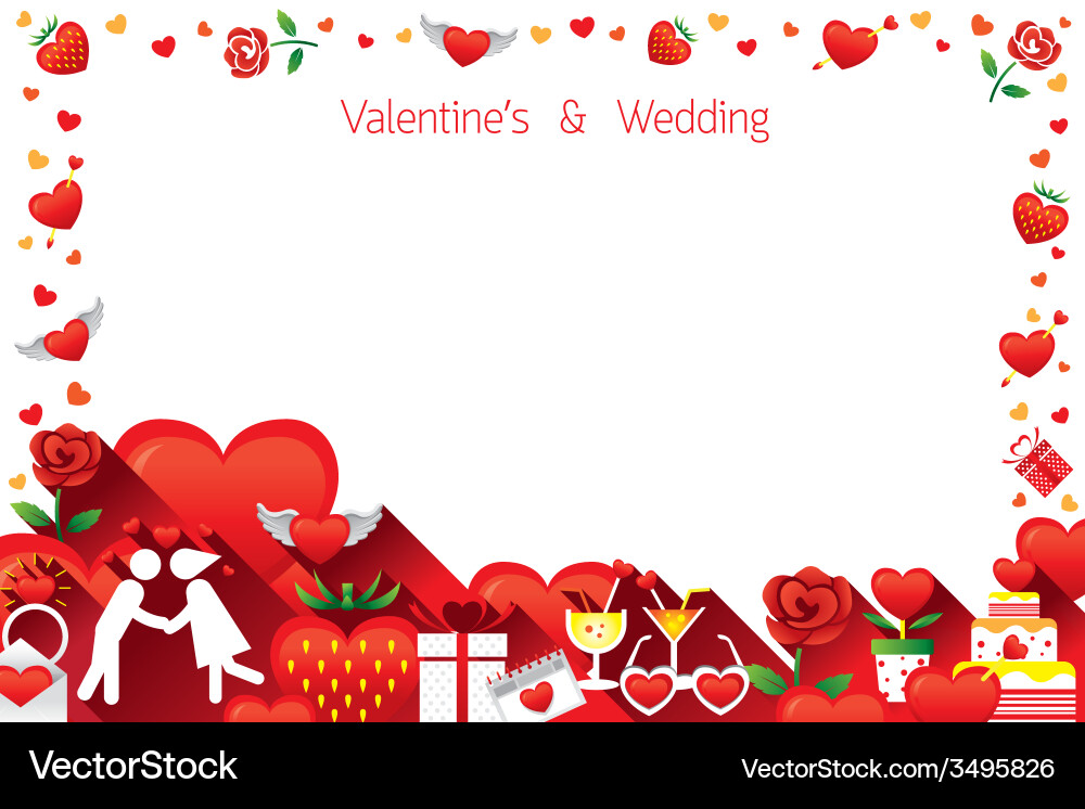 Love border frame Royalty Free Vector Image - VectorStock