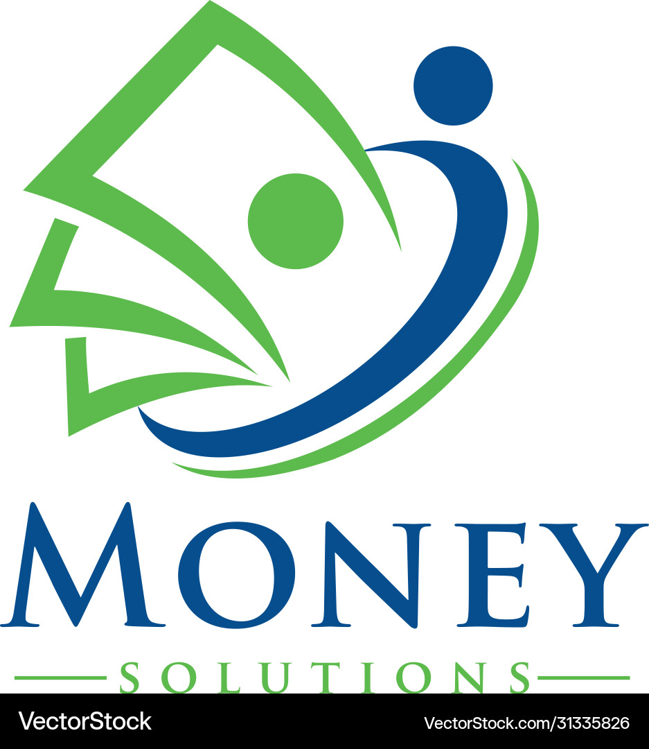 Money and billing solutions logo Royalty Free Vector Image