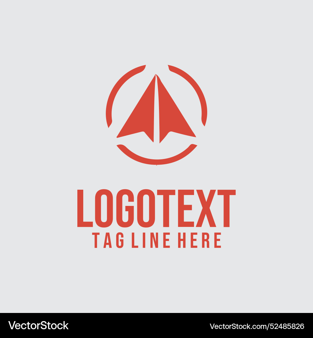 Paper plane logo Royalty Free Vector Image - VectorStock