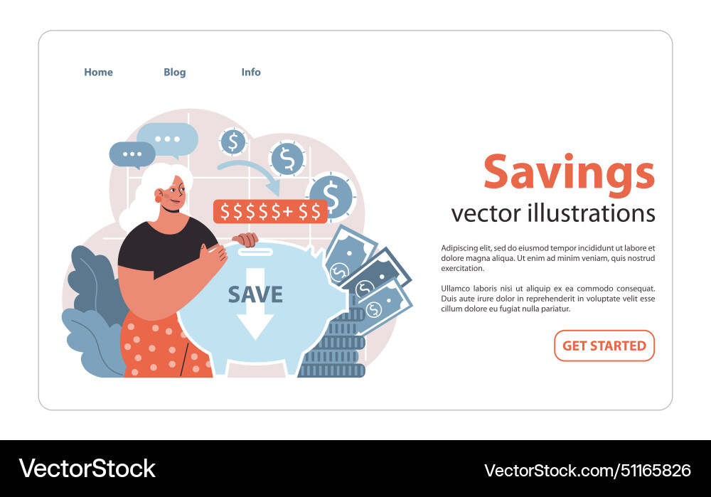 Savings strategy concept smart deposit habits Vector Image