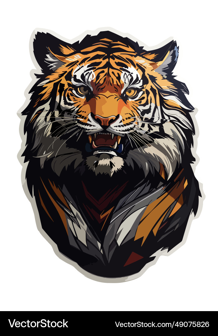 Tiger face logo Royalty Free Vector Image - VectorStock