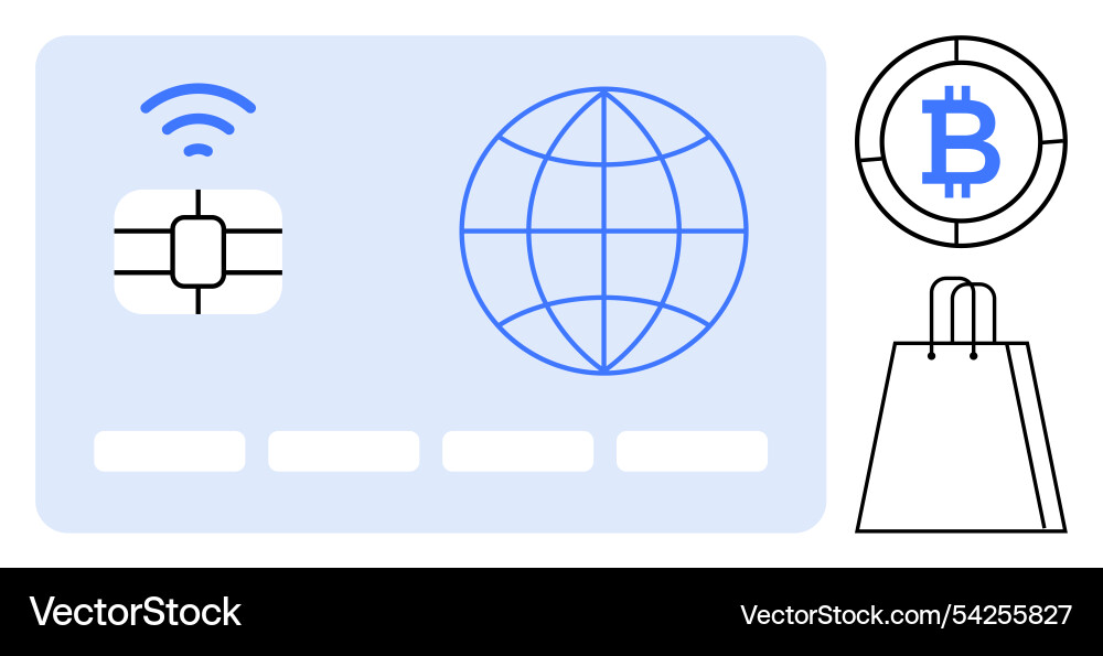 Digital payment methods including credit cards Vector Image