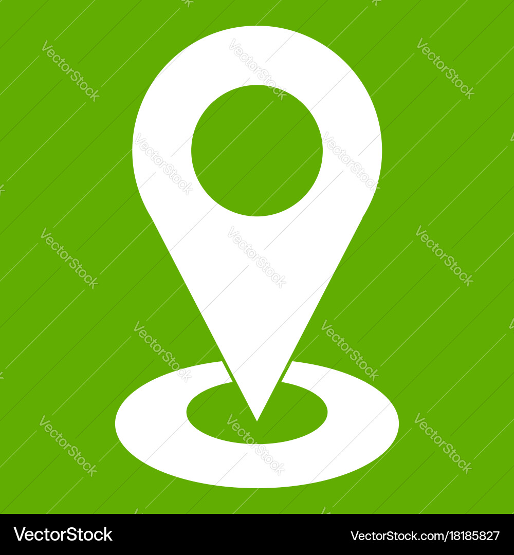 Map pointer icon green Royalty Free Vector Image