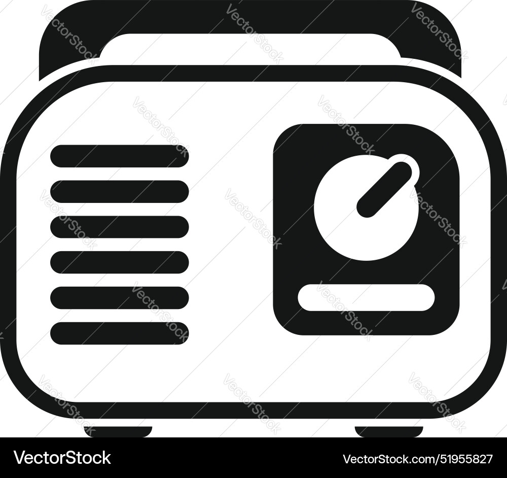Portable power station providing emergency Vector Image
