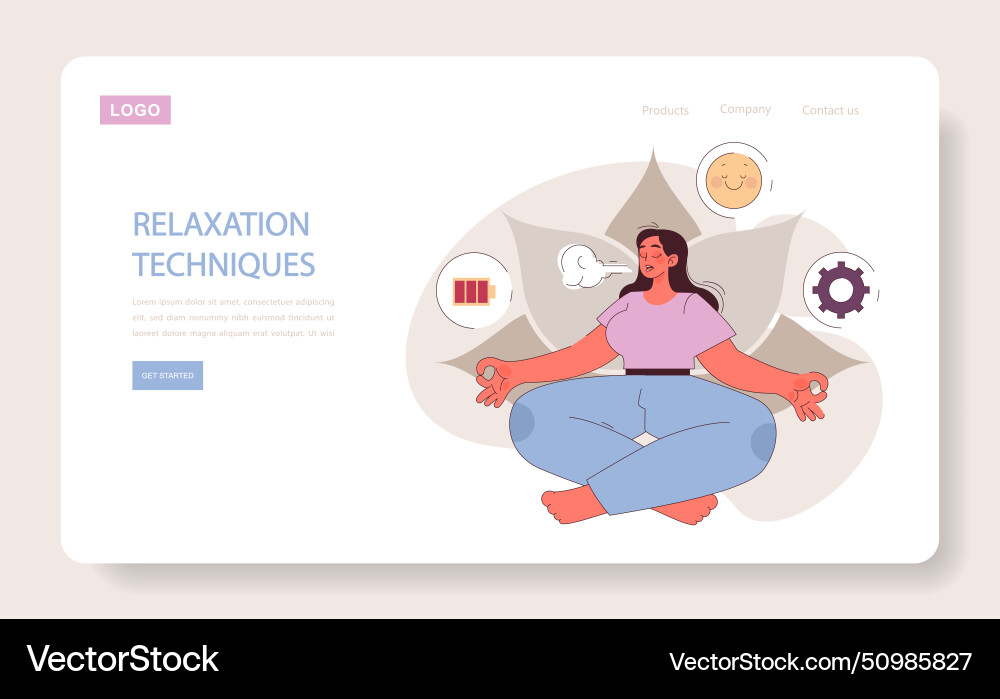 Relaxation techniques concept Royalty Free Vector Image
