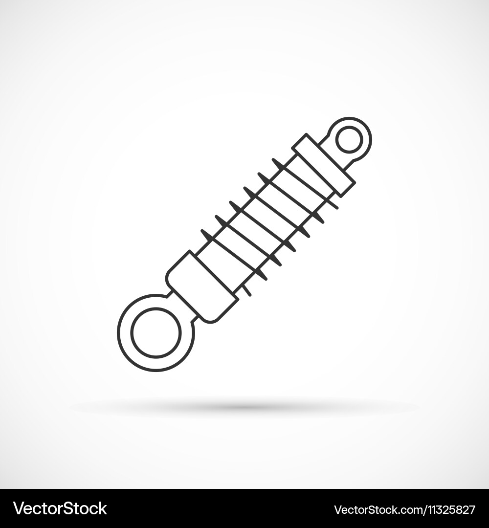 Shock absorber outline icon Royalty Free Vector Image