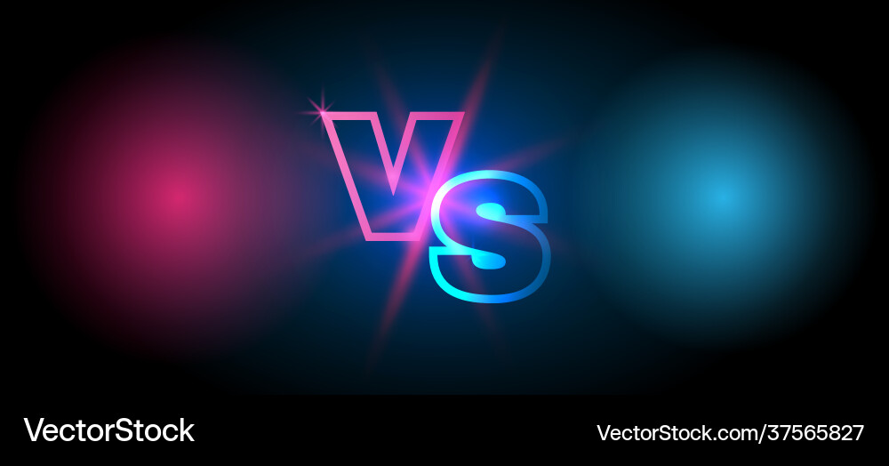 Versus screen Royalty Free Vector Image - VectorStock
