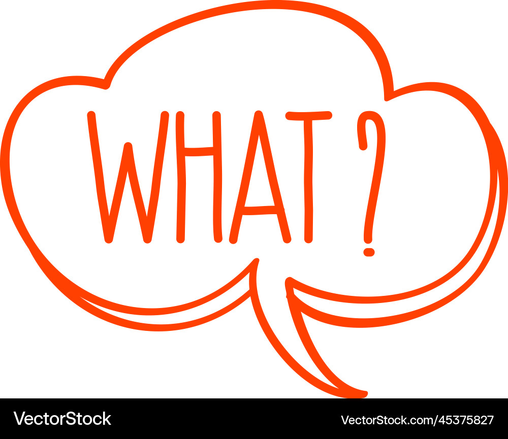 What chat message question sticker in doodle Vector Image