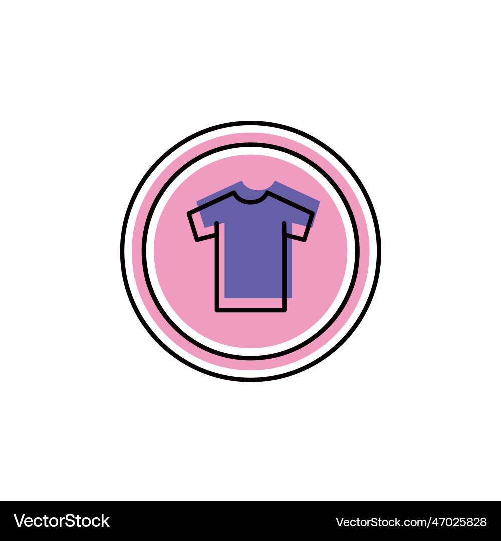 Colorful t shirt logo Royalty Free Vector Image