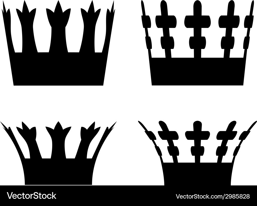 Crown symbols Royalty Free Vector Image - VectorStock