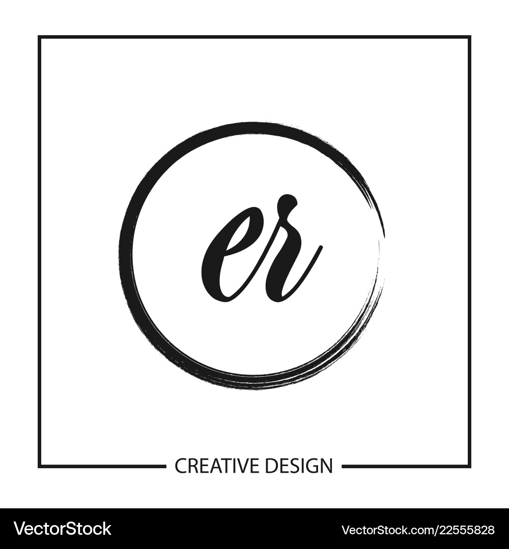 Initial letter er logo template design Royalty Free Vector