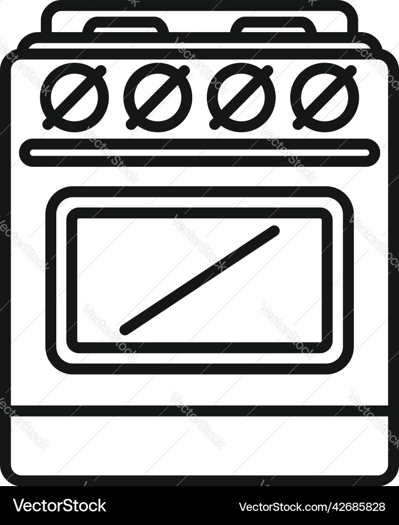 Oven & Stove Icon - Cooking Heat Royalty Free Vector
