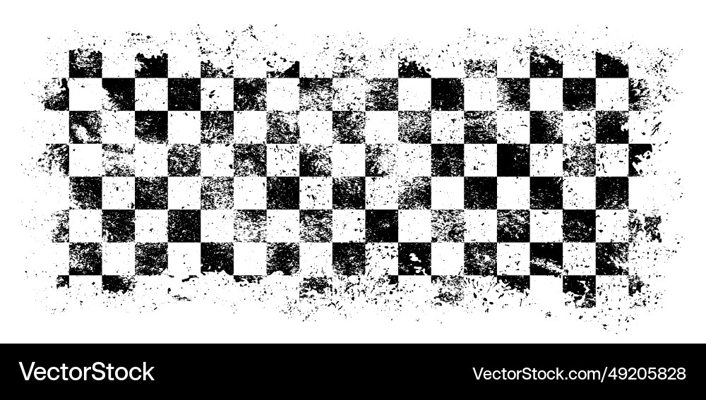 Surface grunge checkered background monochrome Vector Image