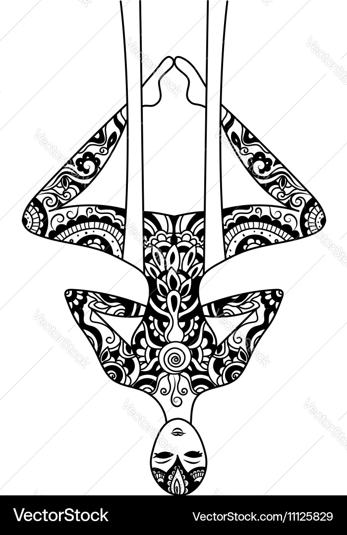 Anti-gravity yoga Royalty Free Vector Image - VectorStock