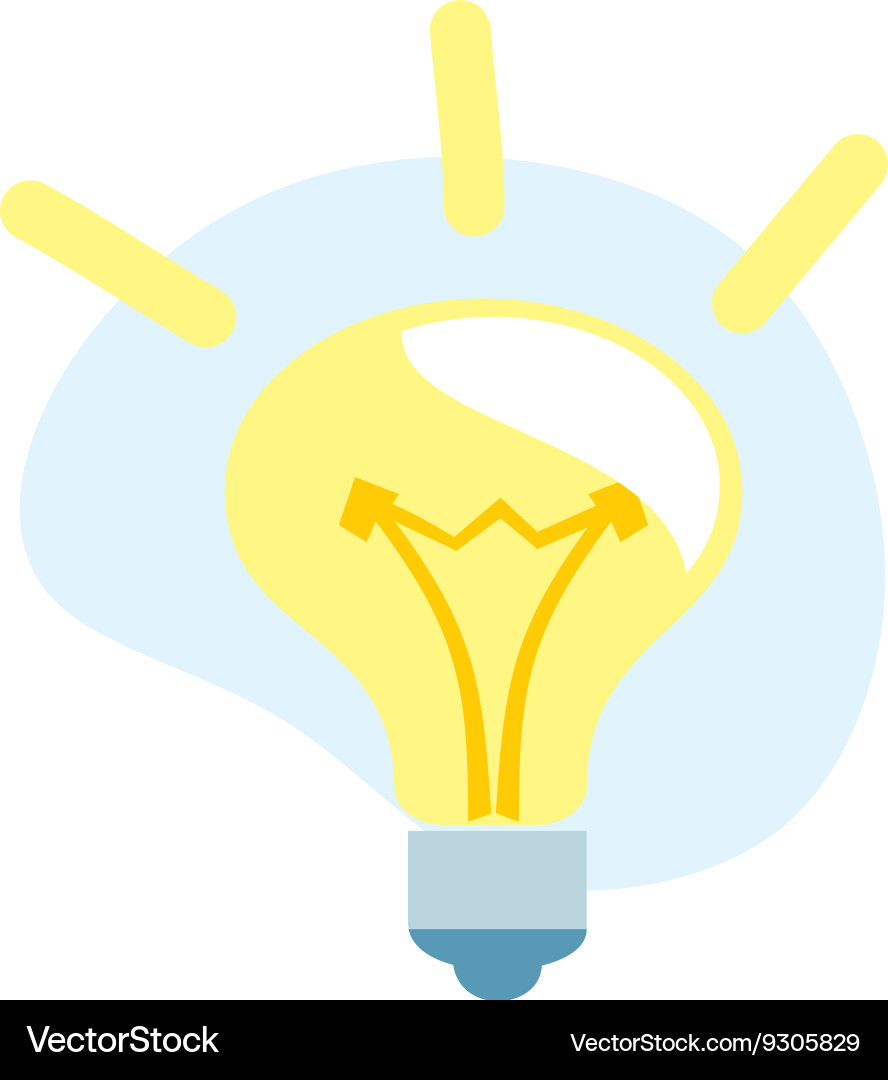 Bulb light idea icon Royalty Free Vector Image