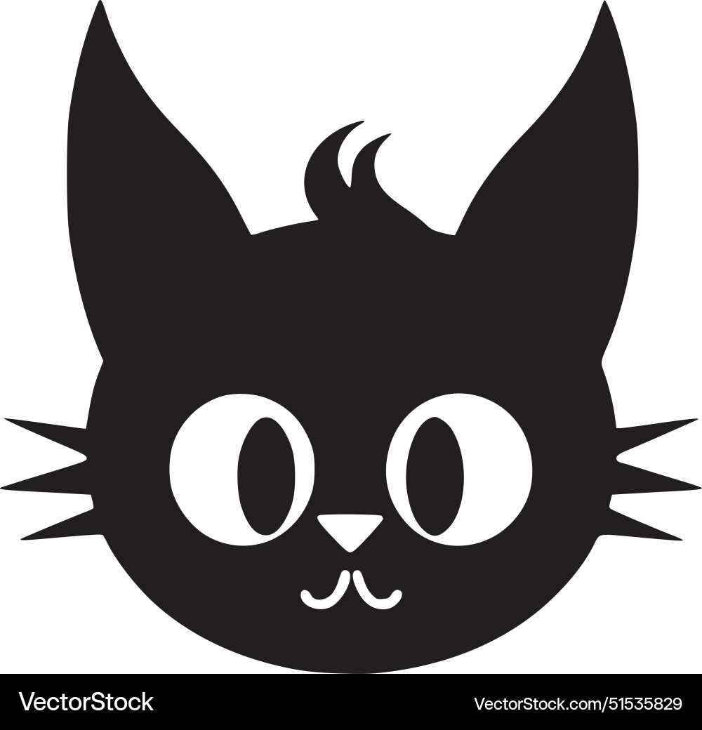 Cat - black and white Royalty Free Vector Image