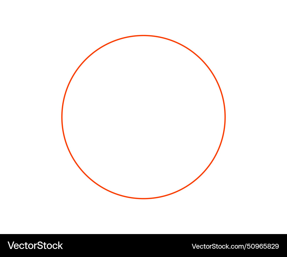 Circle Shape Outline Stroke Orange Symbol Vector Image