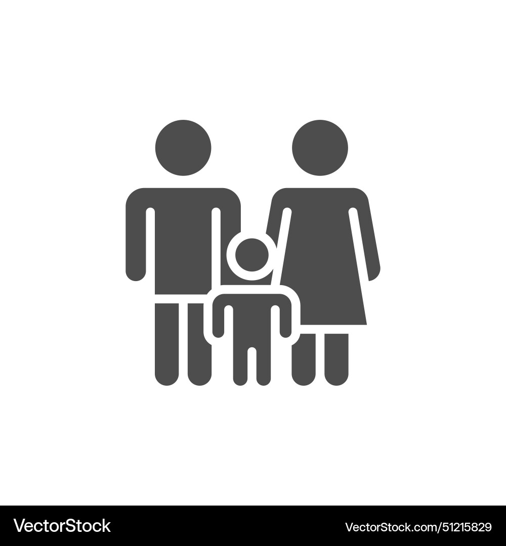 Family glyph icon Royalty Free Vector Image - VectorStock