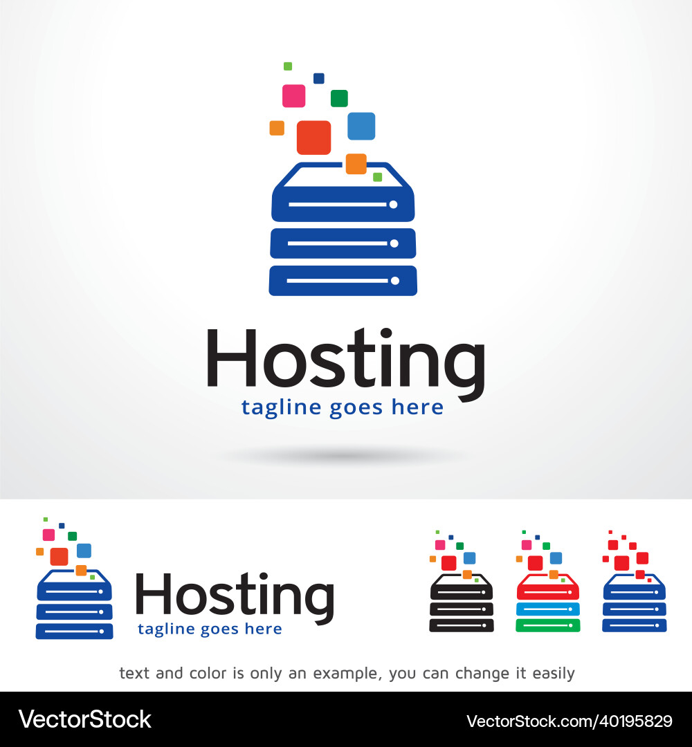 Hosting logo template Royalty Free Vector Image