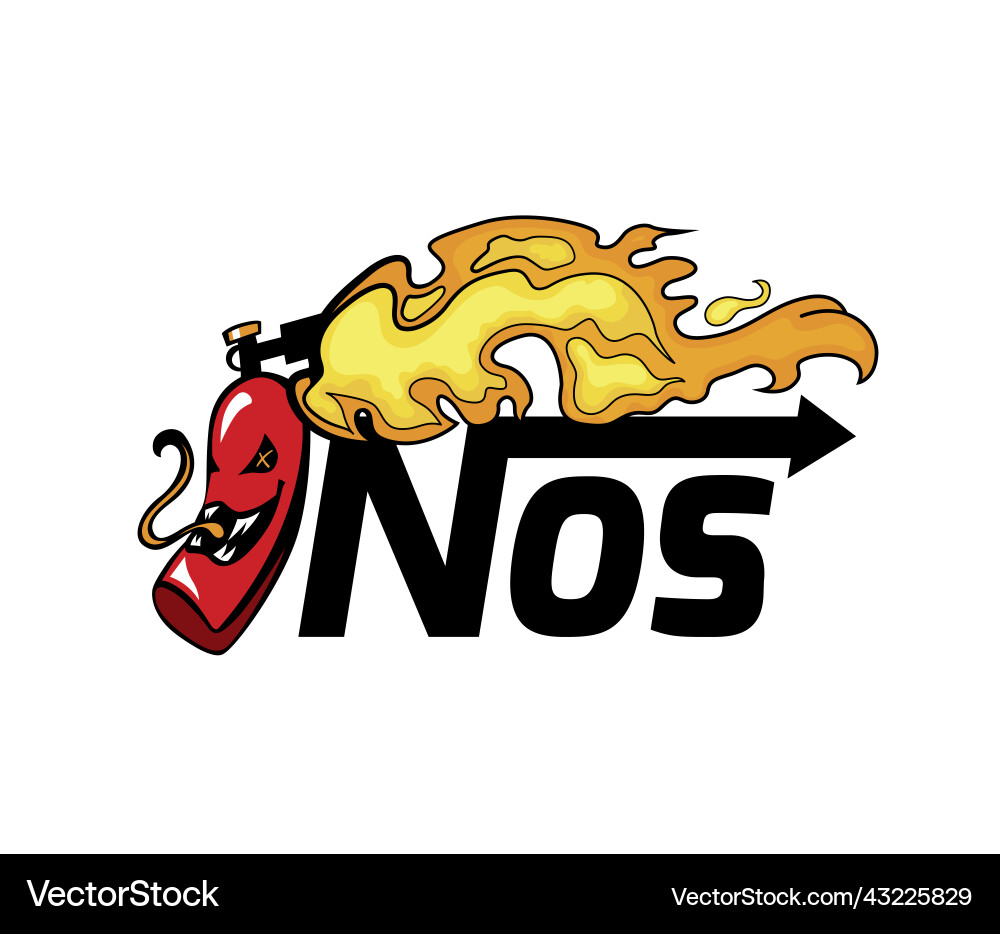 Nitrous Oxide System Bottle Royalty Free Vector Image