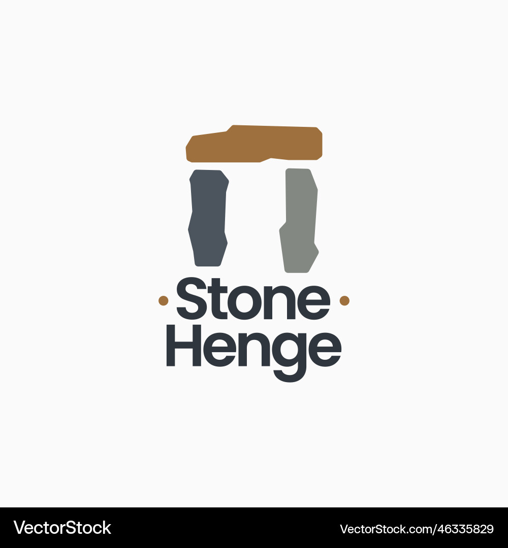 Stonehenge stone henge logo icon Royalty Free Vector Image