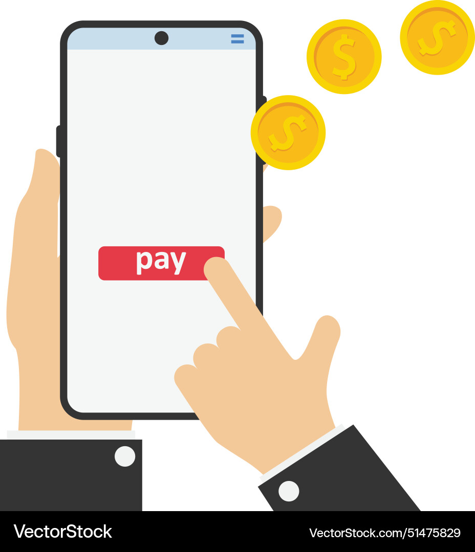 Wireless payment money transaction Royalty Free Vector Image