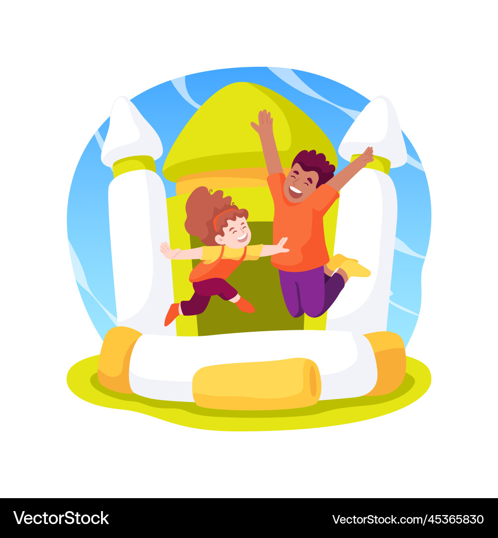 Bounce house isolated cartoon Royalty Free Vector Image