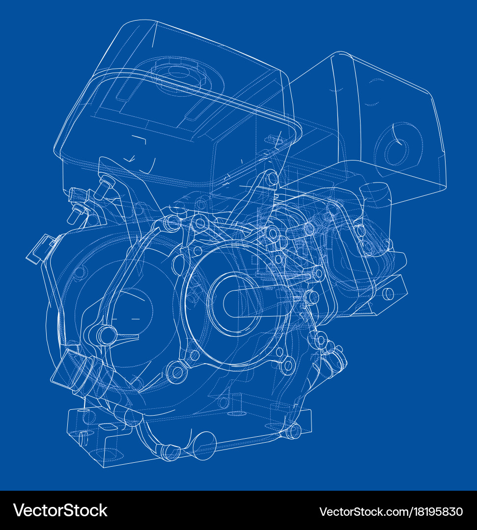 Engine sketch Royalty Free Vector Image - VectorStock