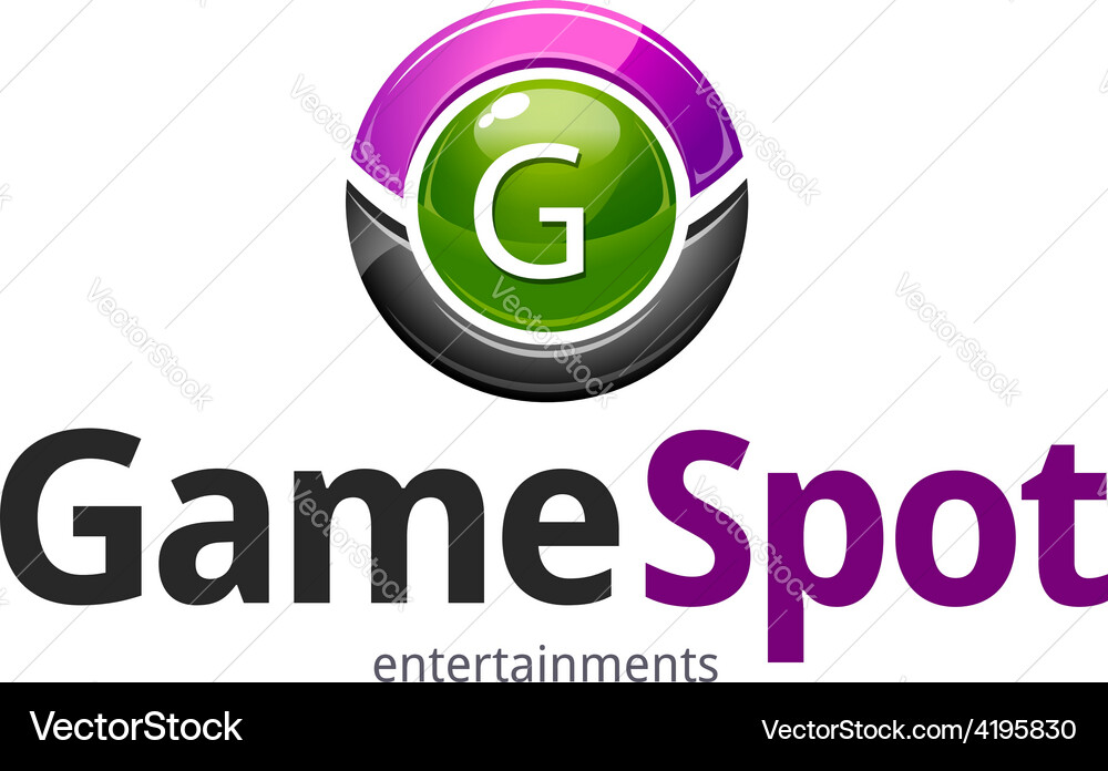 Game Spot Logo Lizenzfreies Vektorbild - VectorStock