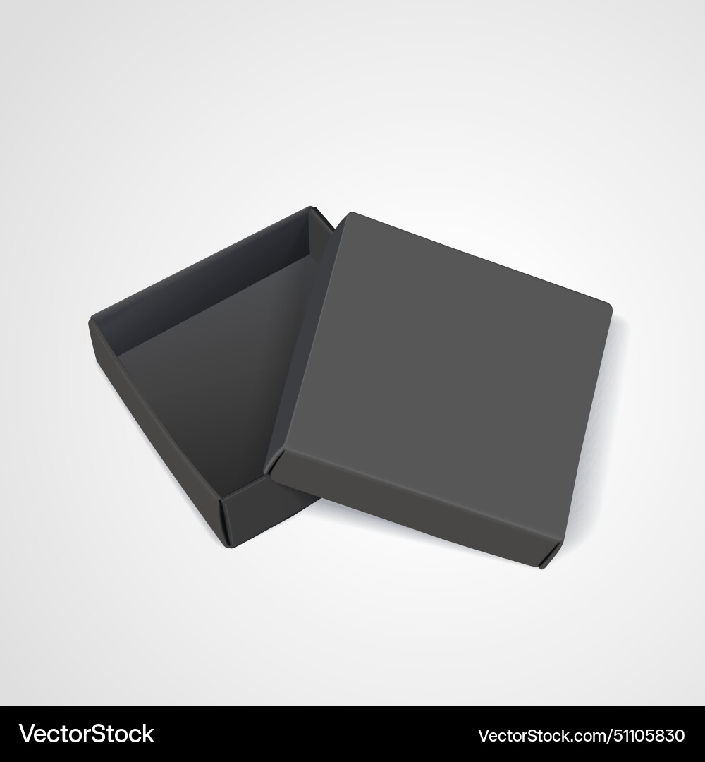 Open empty blank box Royalty Free Vector Image