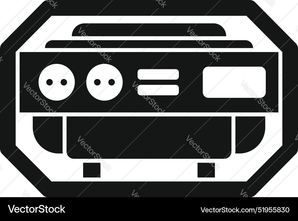 Portable power station generating electricity Vector Image