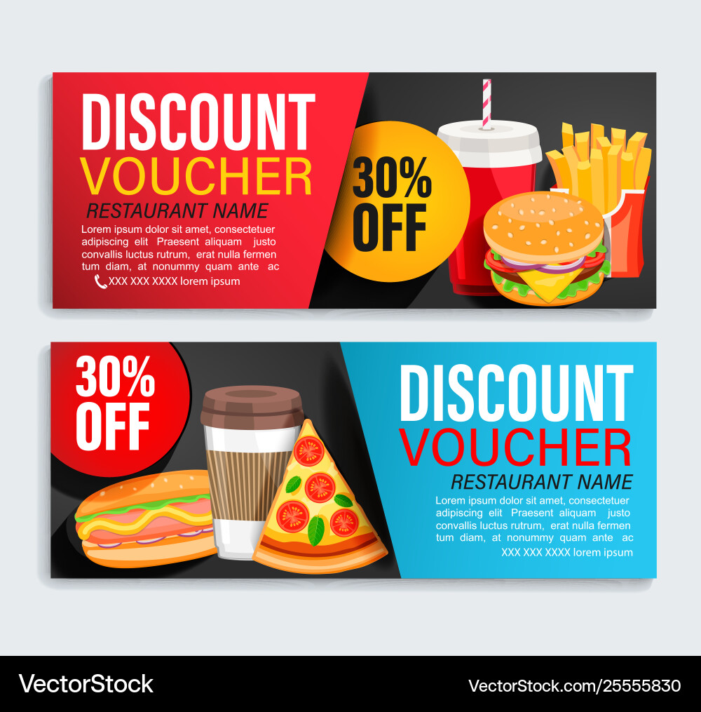 Pizza Coupon Template Vector Images (92)