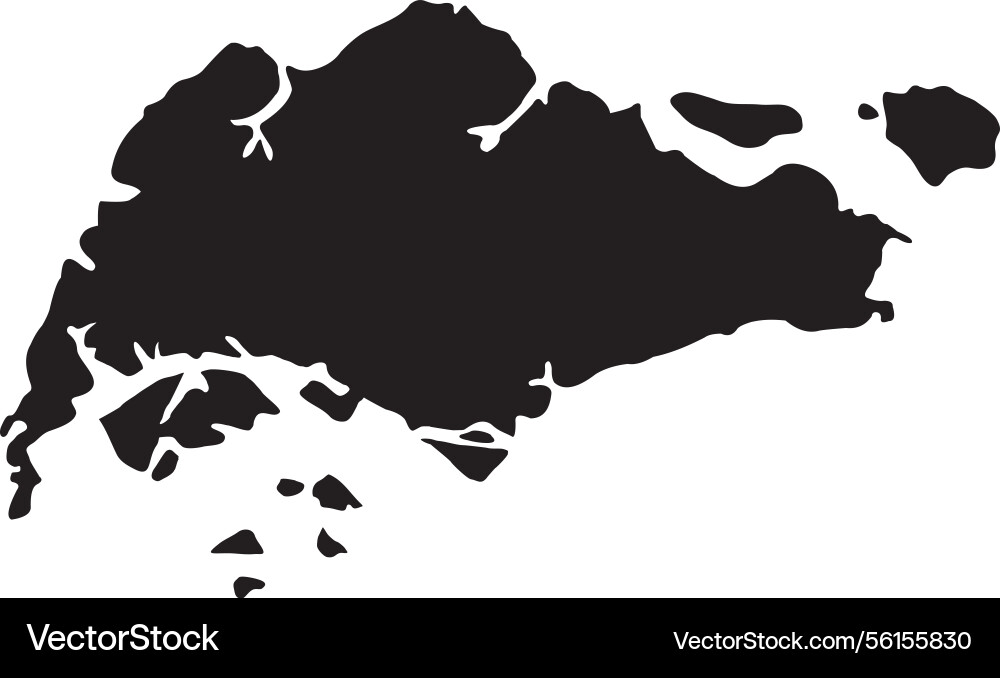 Singapore map location Royalty Free Vector Image