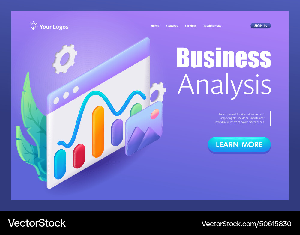 Trending 3d isometric cartoon sales increase Vector Image