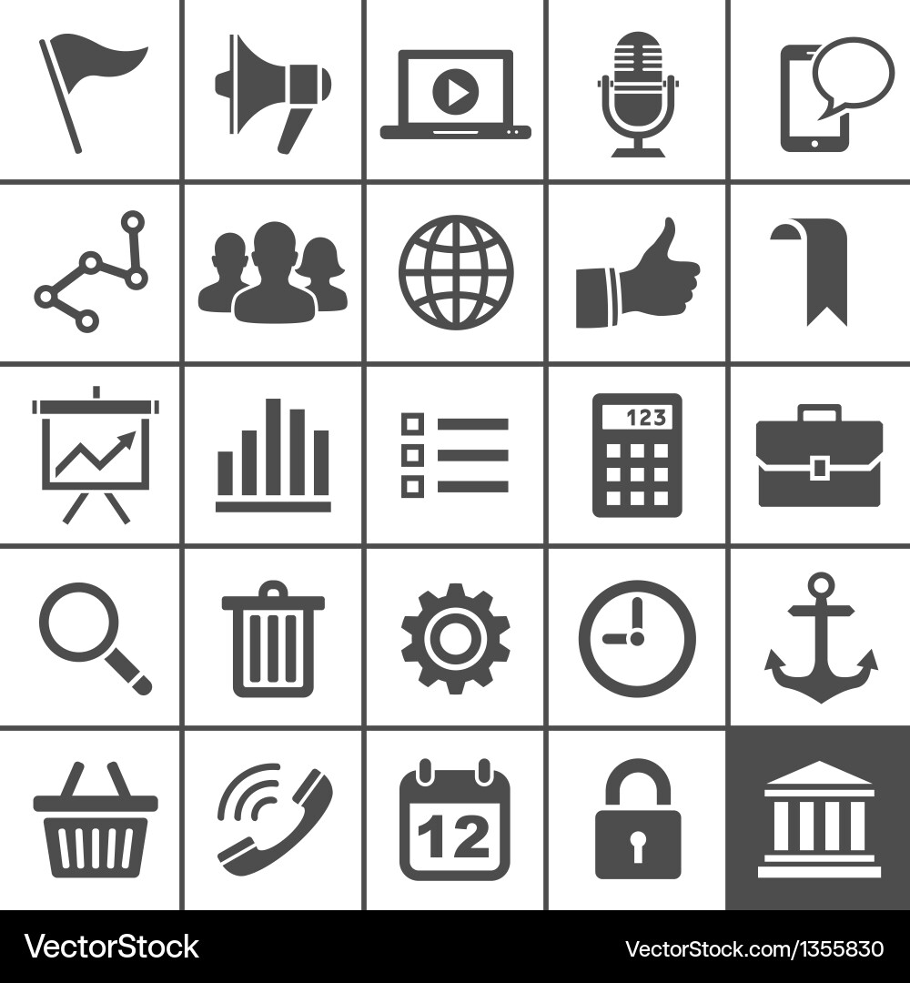 Universal icon set 25 icons for website and app Vector Image