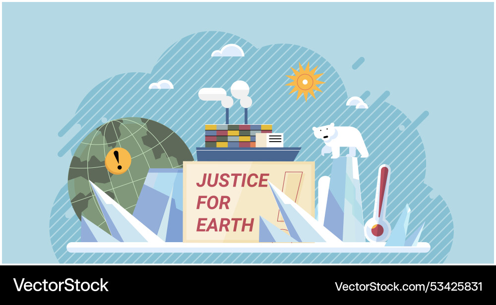 Climate change save the planet to combat Vector Image