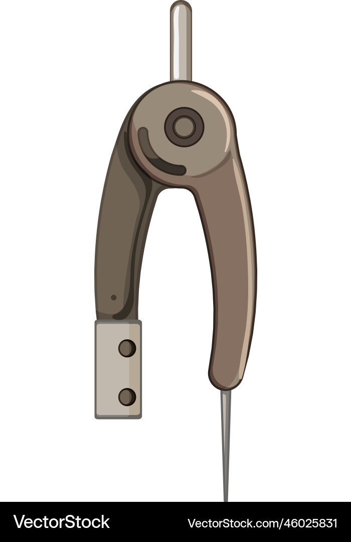 Engineering compass divider cartoon Royalty Free Vector