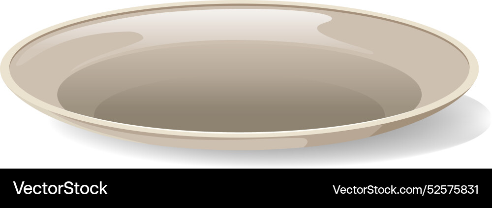 Image of a beige ceramic plate – Royalty-Free Vector | VectorStock