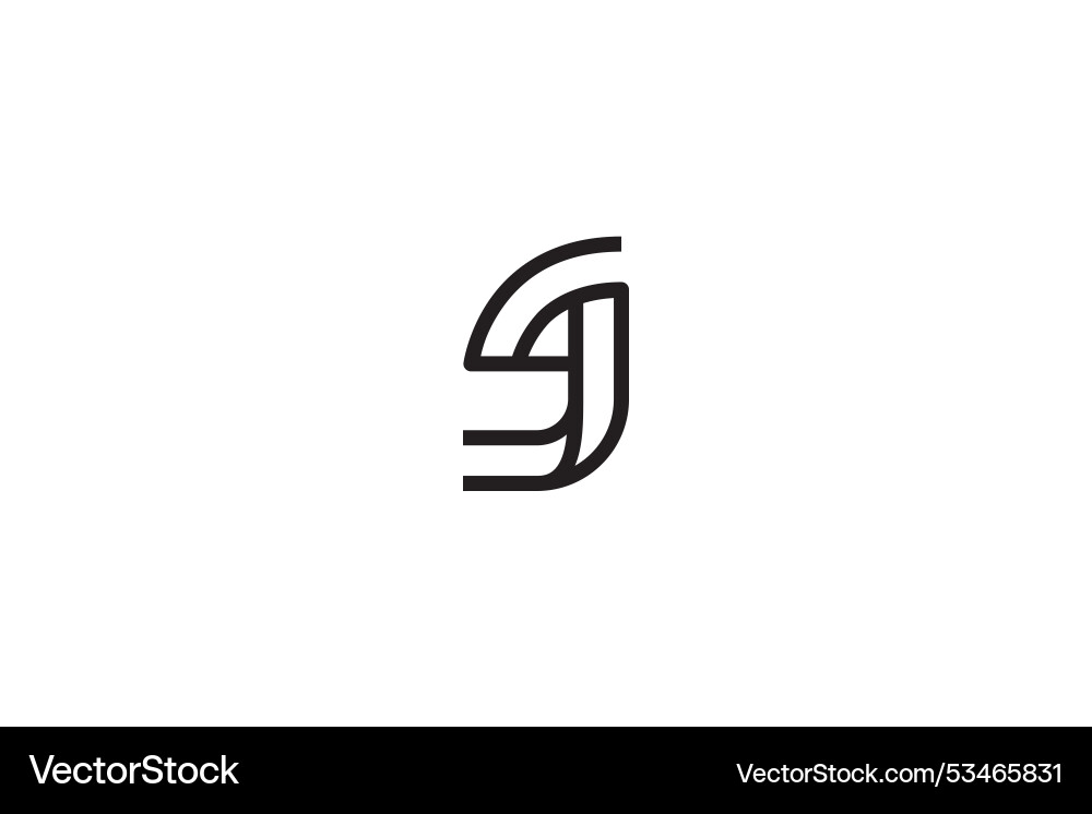 Letter js logo design Royalty Free Vector Image
