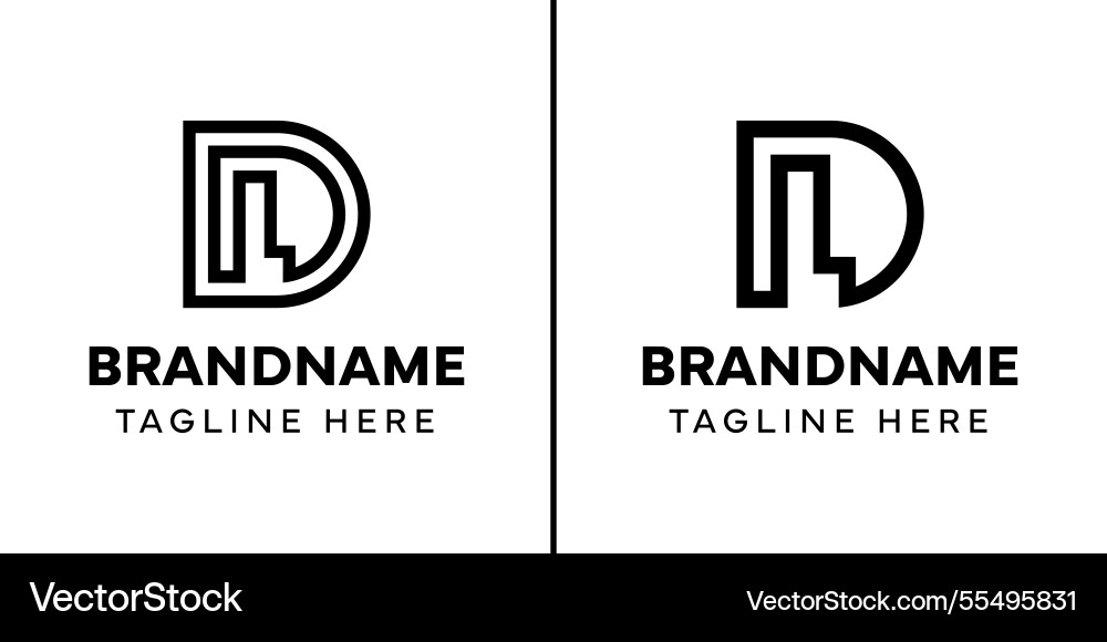 Letters dl monogram logo set suitable for any Vector Image