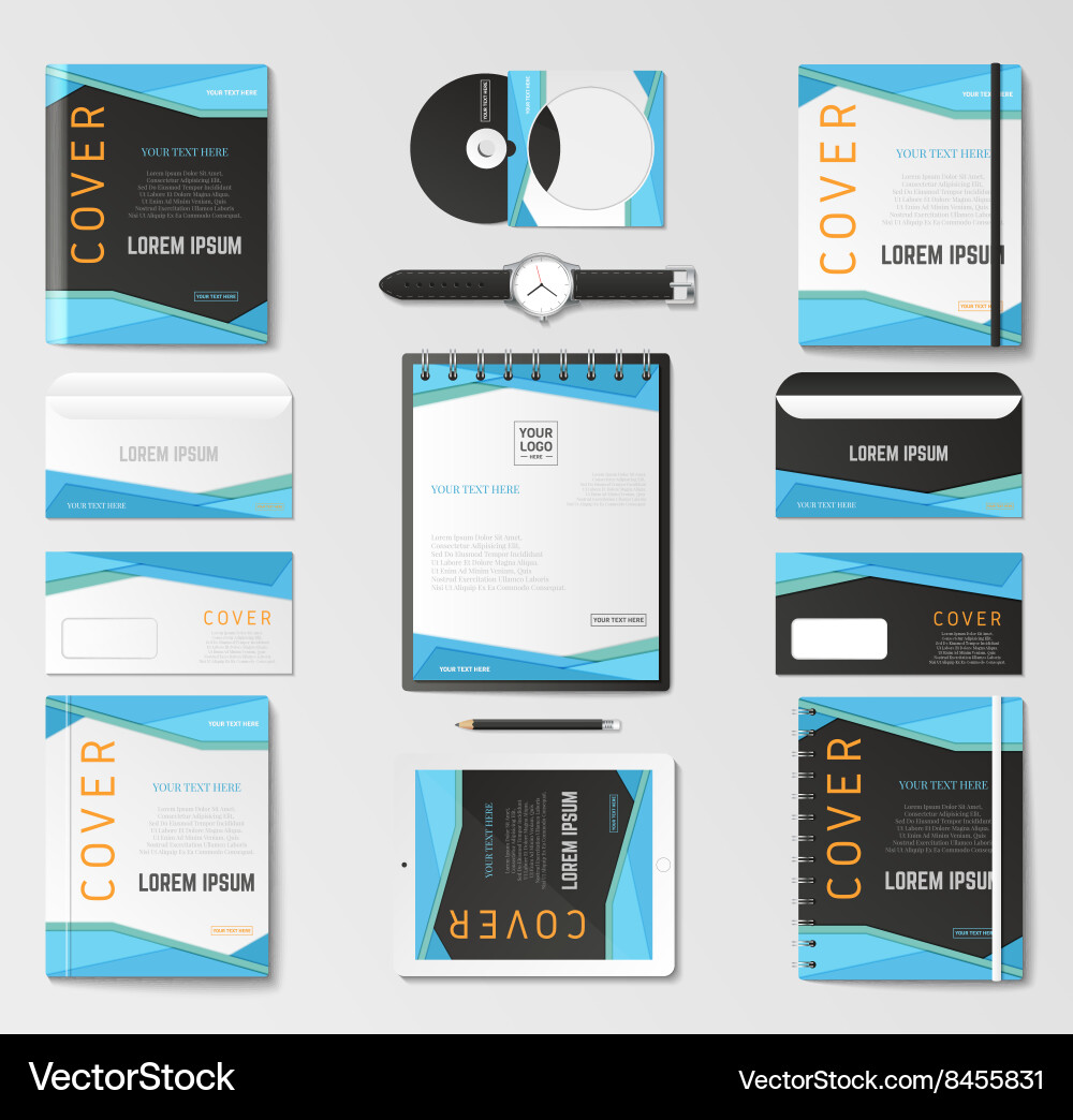 Mock up set Royalty Free Vector Image - VectorStock