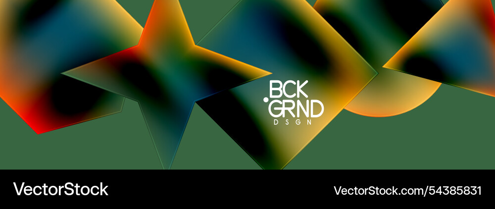 Neon color geometric shapes square triangle circle