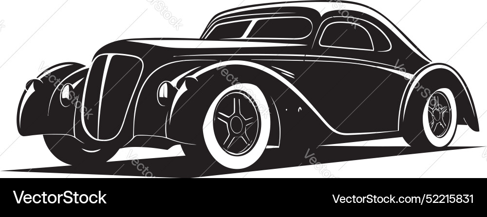 Retro thrust black vintage car symbol nostalgic Vector Image