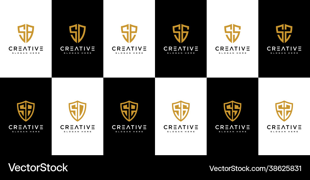 Set initial letter s combined with other Vector Image