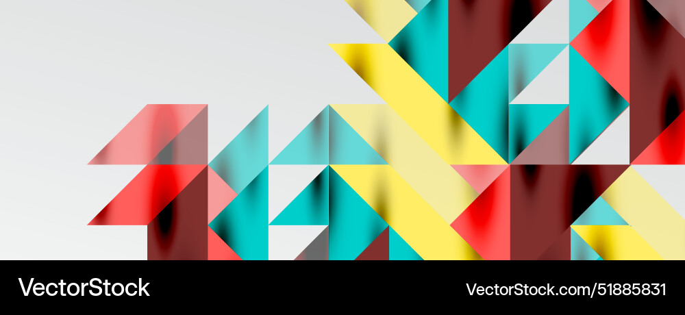 Tech minimal overlapping triangle shapes elements Vector Image