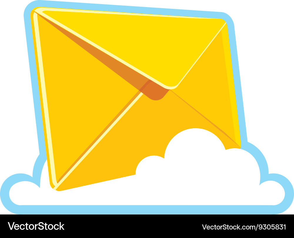 Yellow letter icon Royalty Free Vector Image - VectorStock