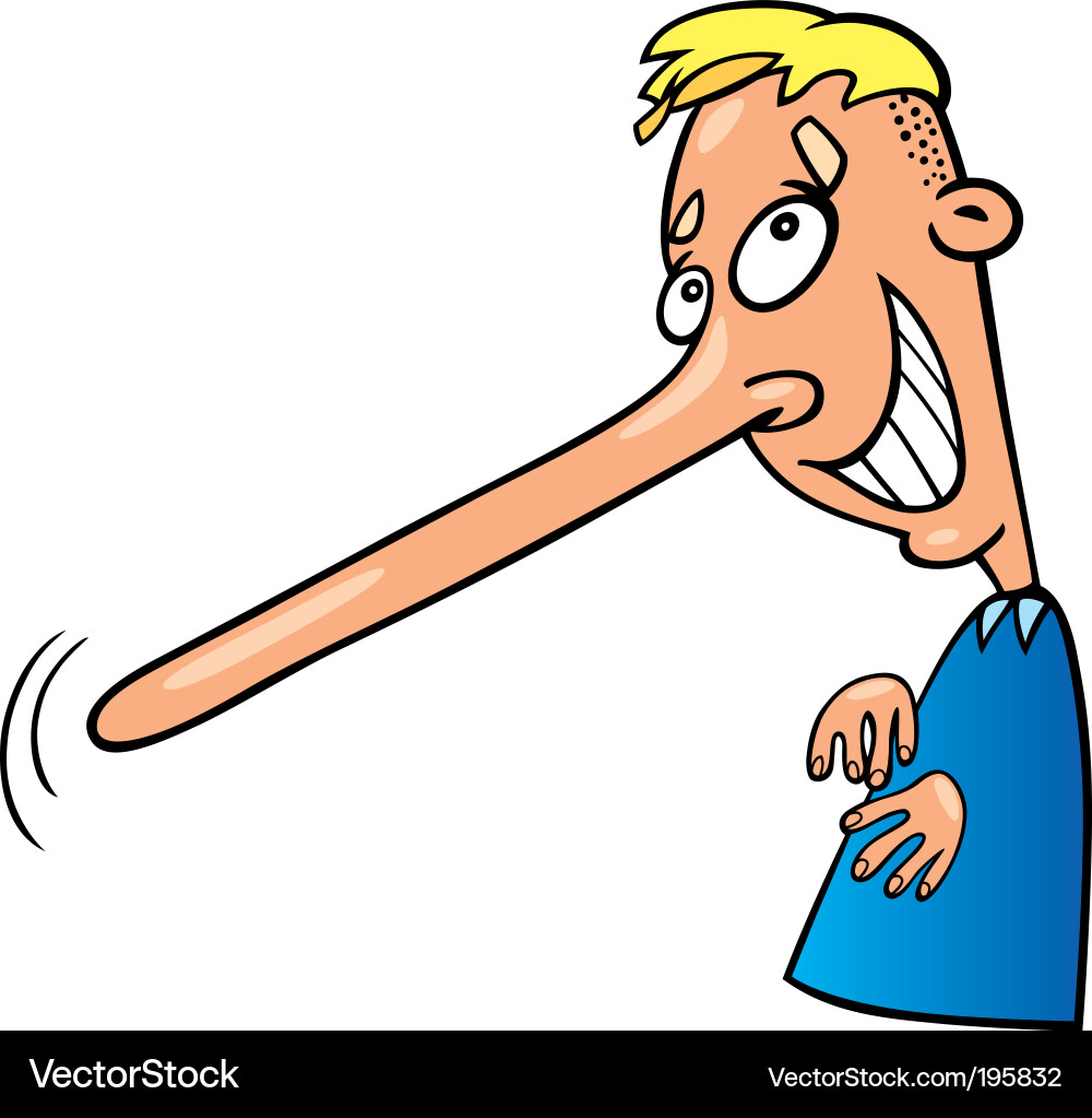 Boy liar Royalty Free Vector Image - VectorStock