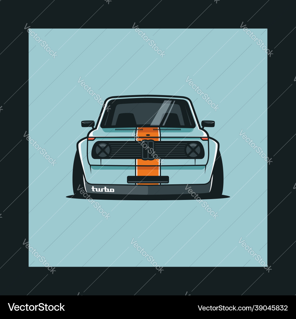 Cartoon classic racing car Royalty Free Vector Image